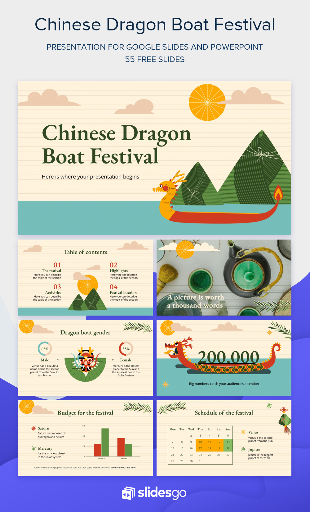 Chinese Dragon Boat Festival | Google Slides & PPT template