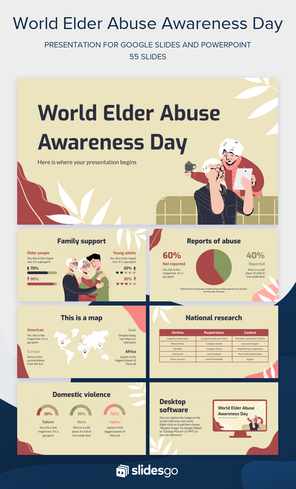 World Elder Abuse Awareness Day | Google Slides & PowerPoint