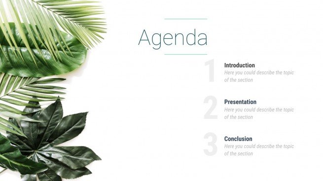 Green Botanical Google Slides and PowerPoint Template