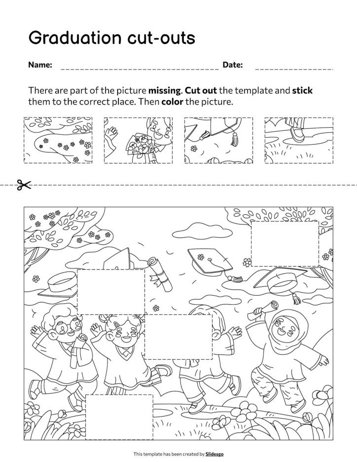Graduation Cut-outs Template