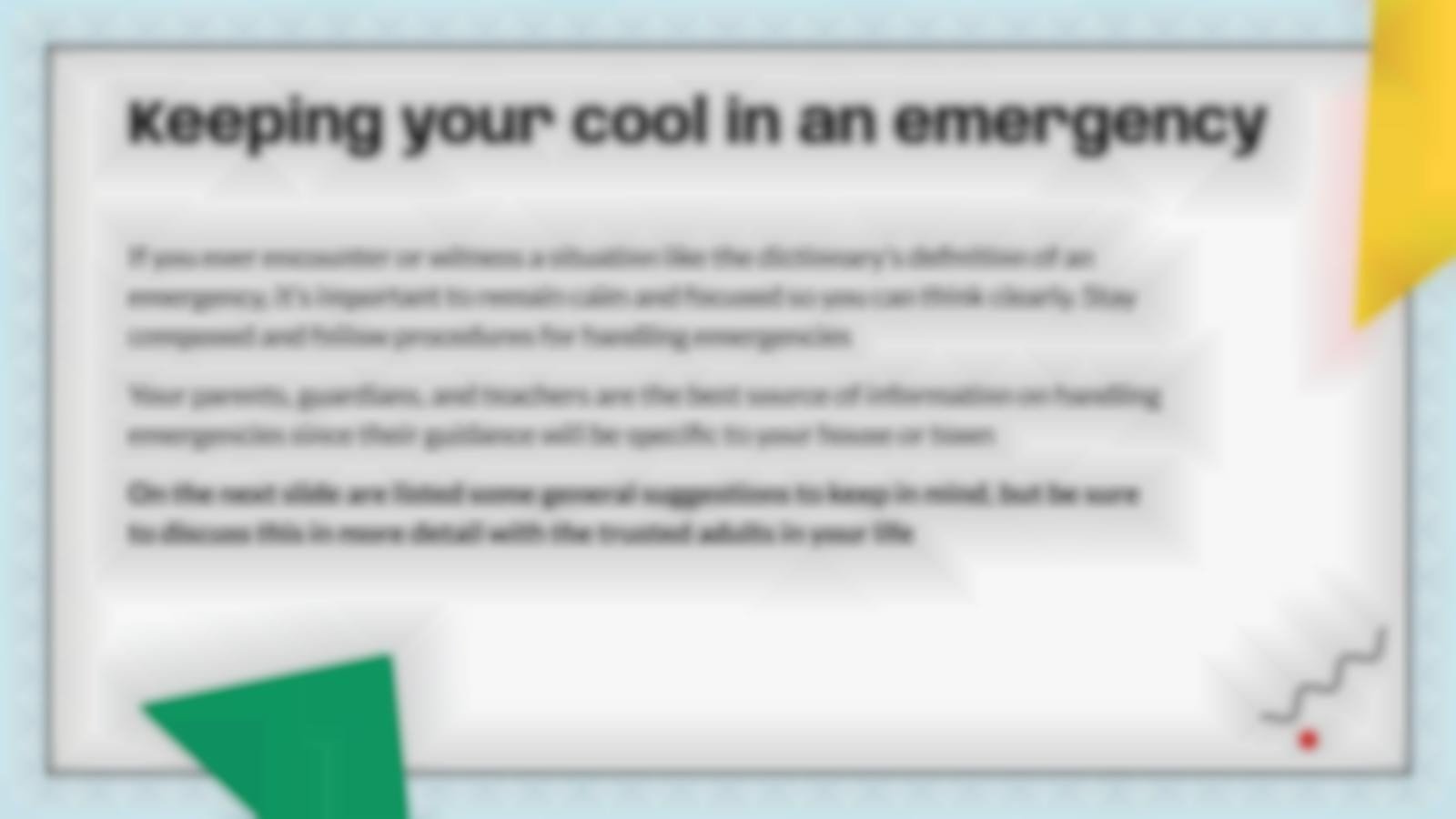 Kids Life Skills Series: 6 Keeping Your Cool in an Emergency