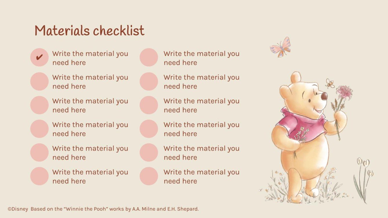 Winnie the Pooh Lesson Plan Presentation