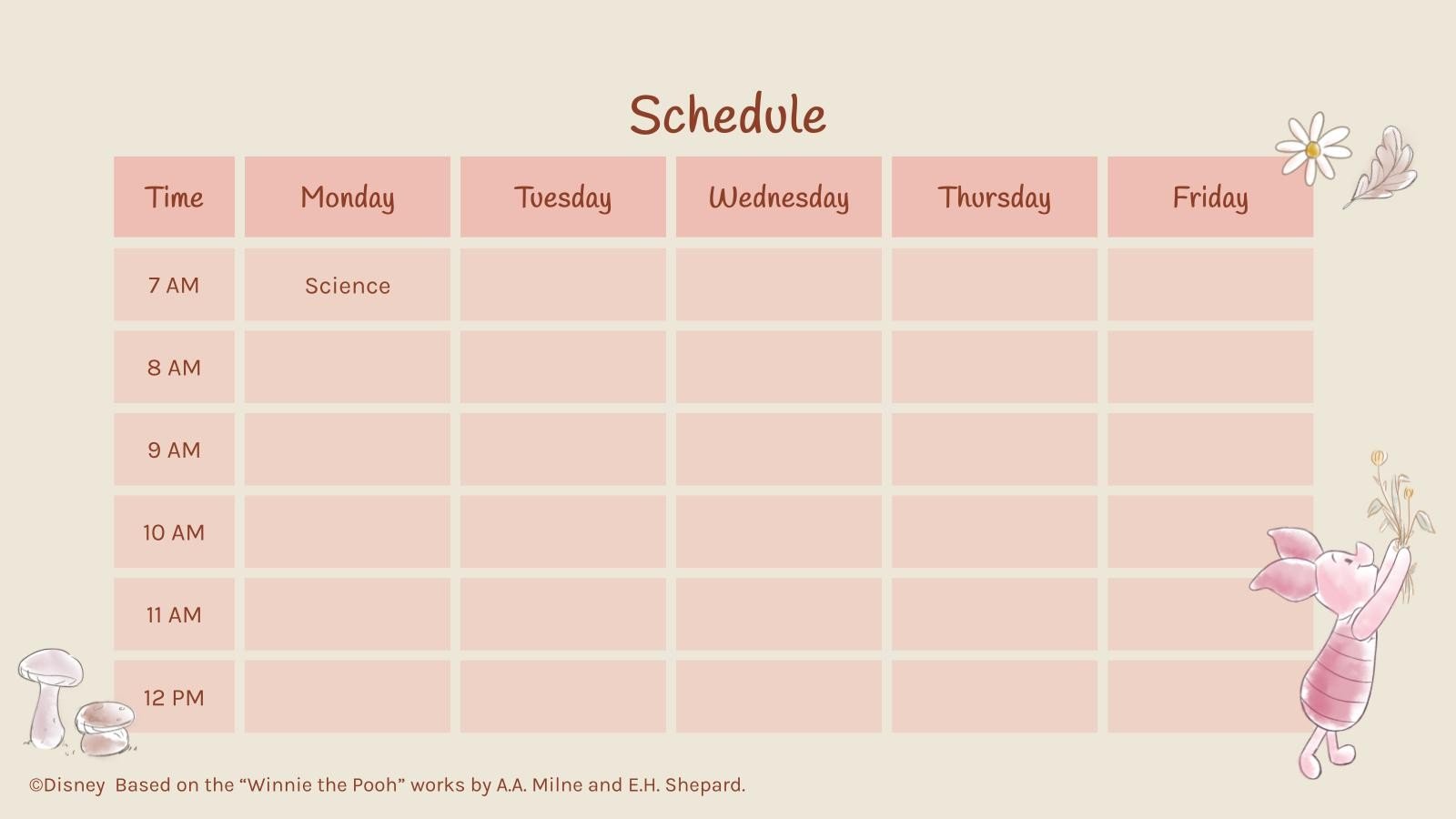 Winnie the Pooh Lesson Plan Presentation