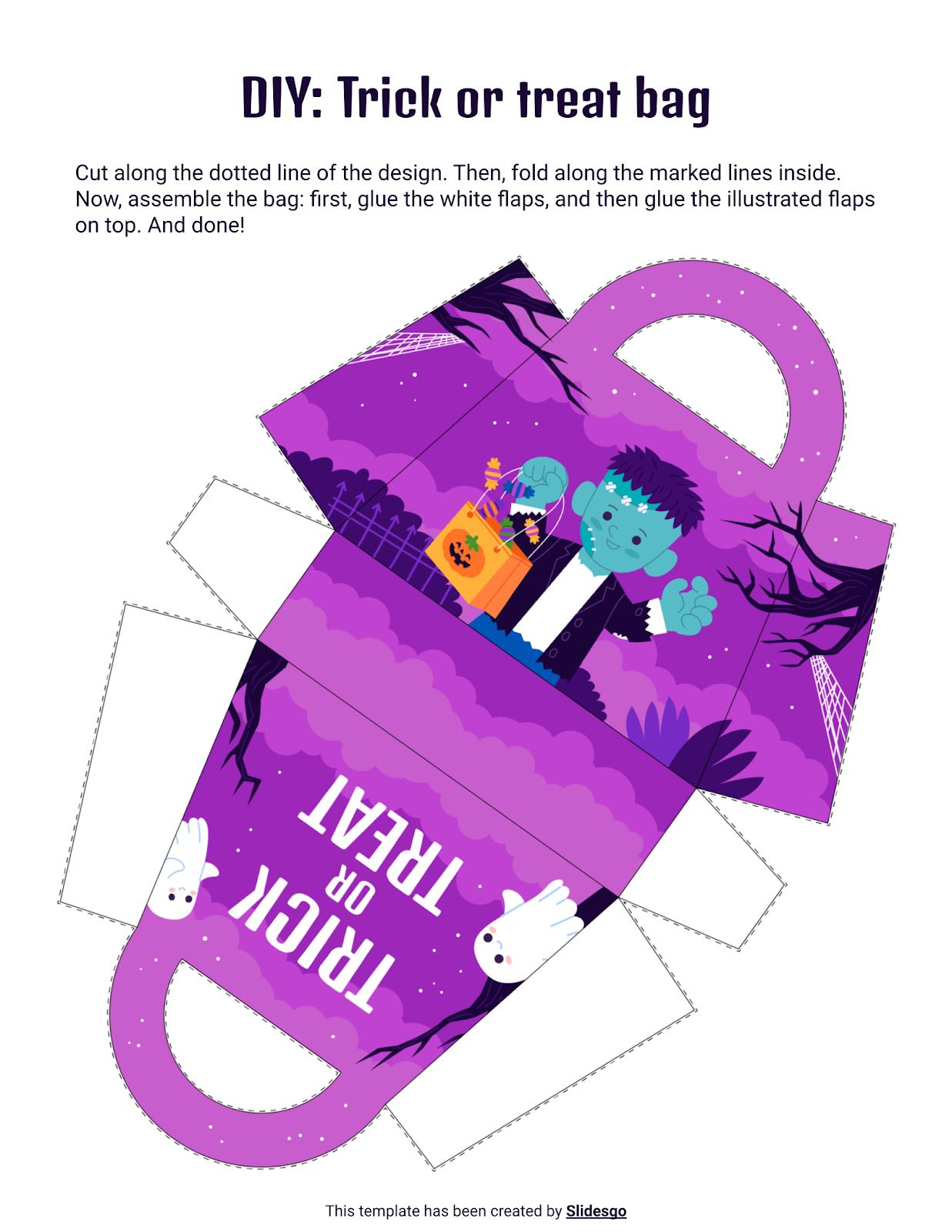 DIY: Trick or treat bag Template