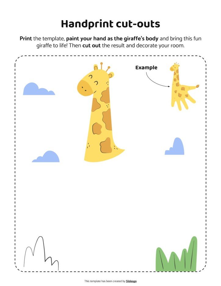 Handprint Cut-outs Template