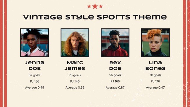 Modelo Infográficos de tema esportivo estilo vintage