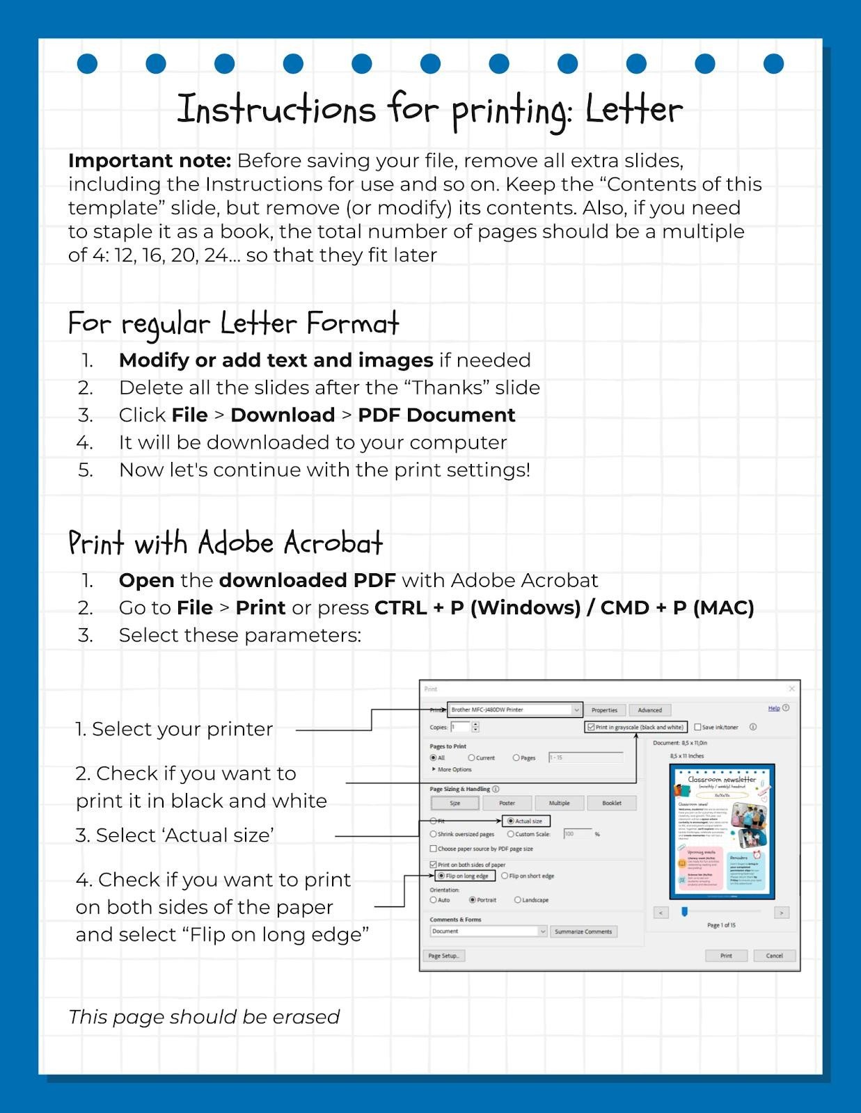 Classroom Newsletter (Monthly / Weekly) Handout Template