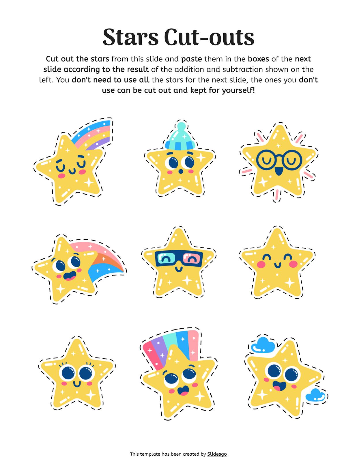 Stars Cut-outs Template