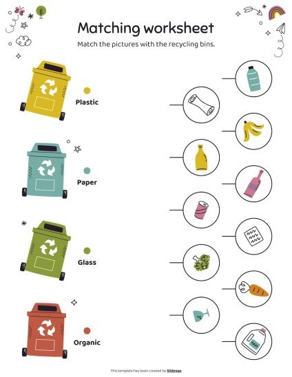 Matching Worksheet Template