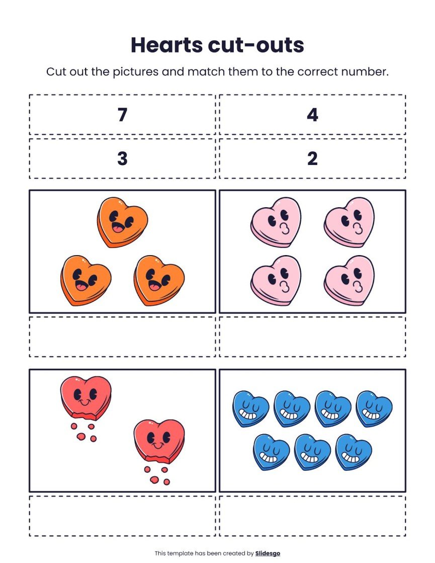 Hearts Cut-outs Template