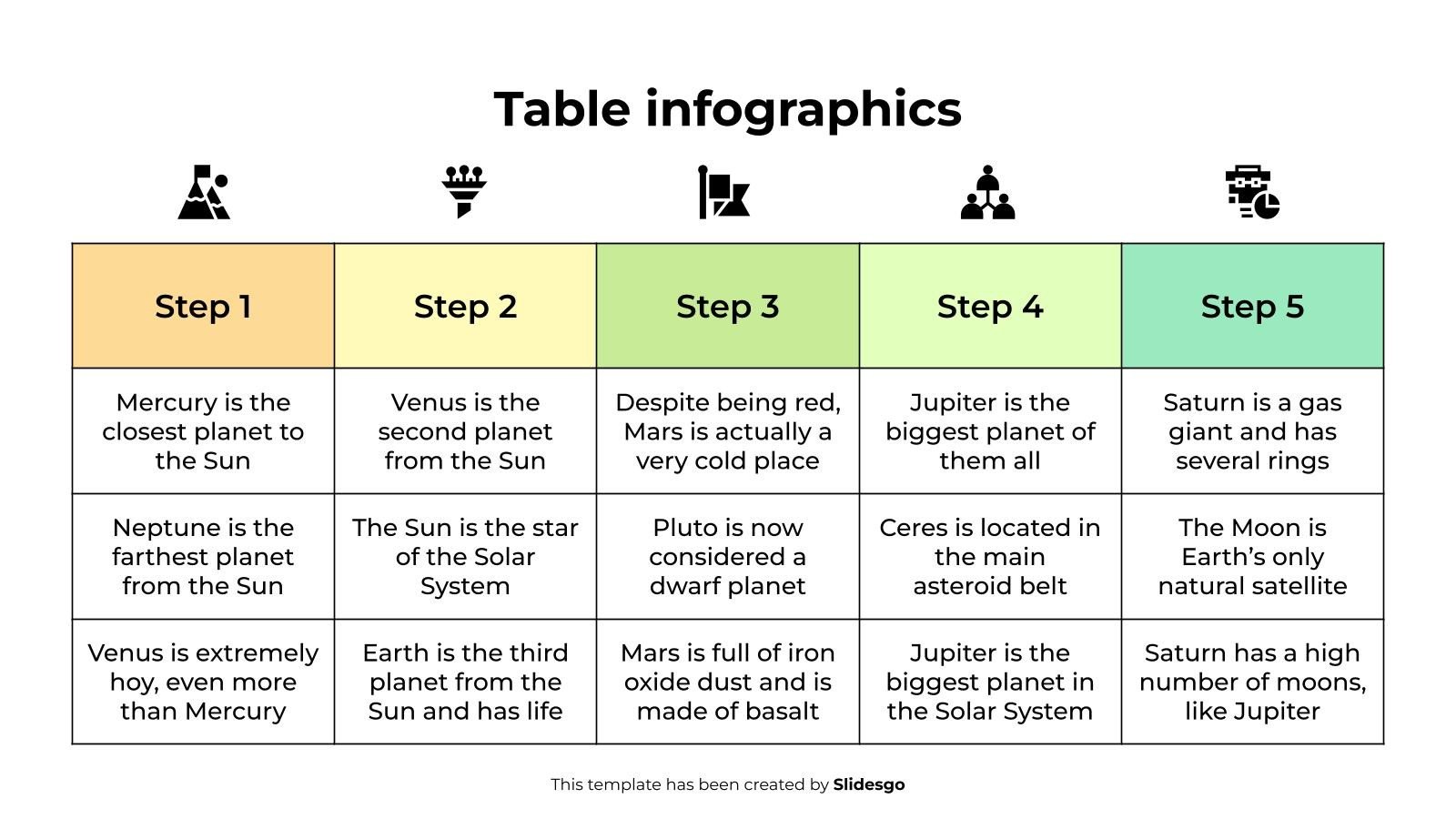 Table Infographics Presentation