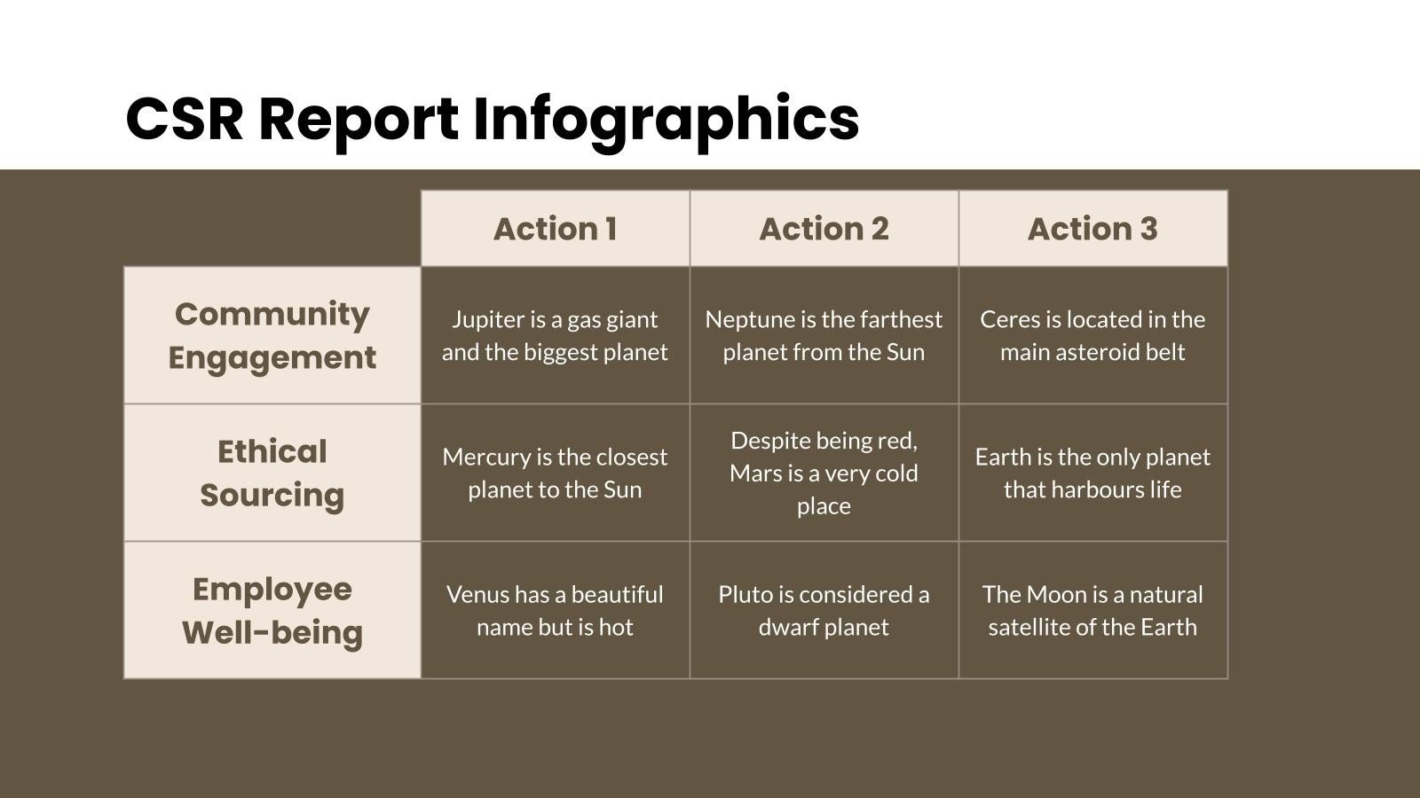CSR Report Infographics Presentation