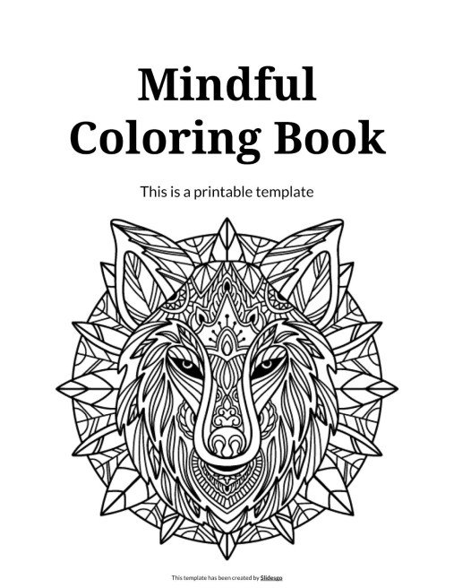 Mindful Coloring Book Template