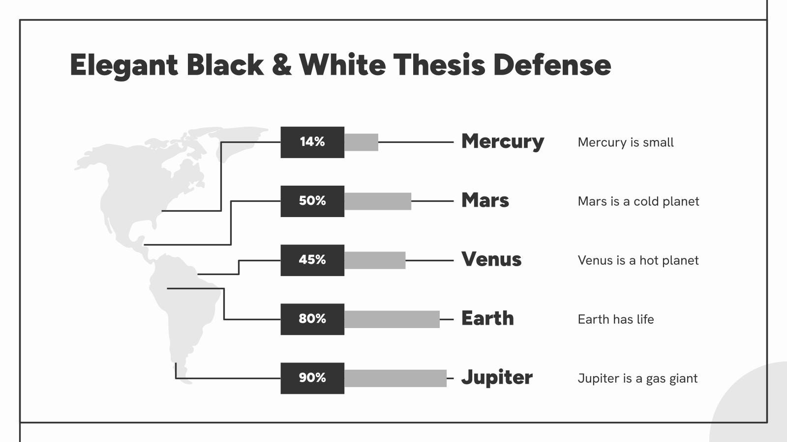 Elegant Black & White Thesis Defense Infographics Template