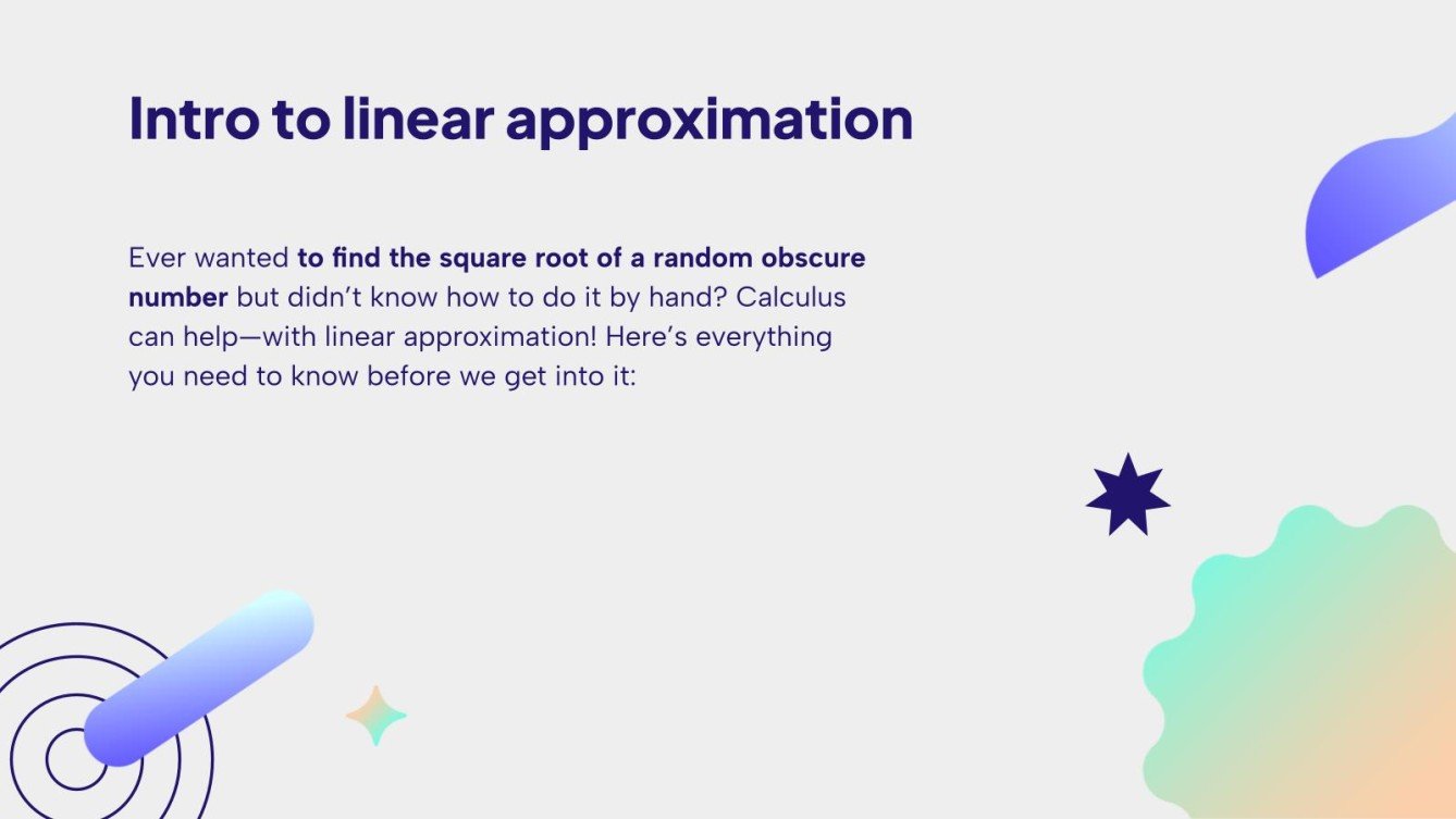 Linear Approximation Intro Presentation