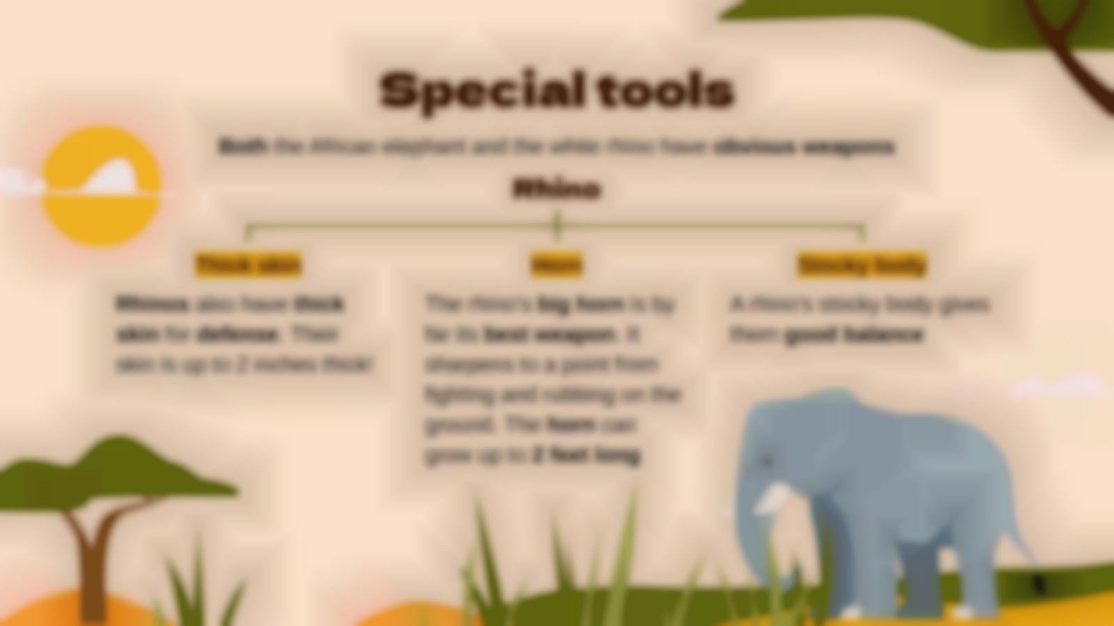 Rhinoceros vs. African Elephant Presentation