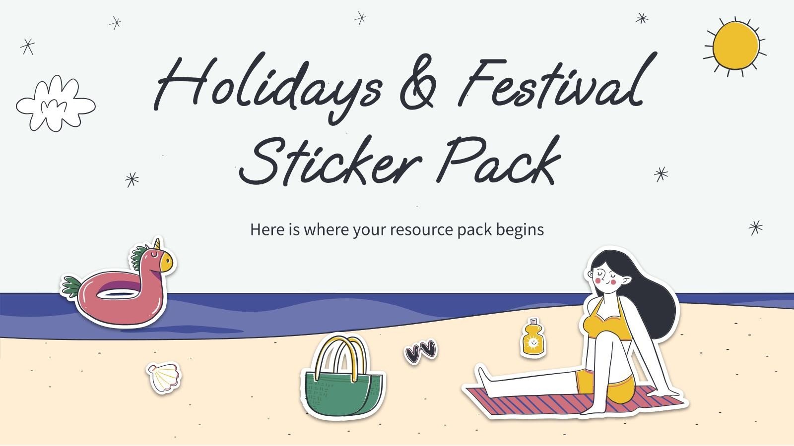 Holidays & Festival Sticker Pack Template
