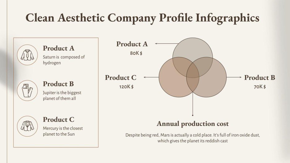 Clean Aesthetic Company Profile Infographics Template