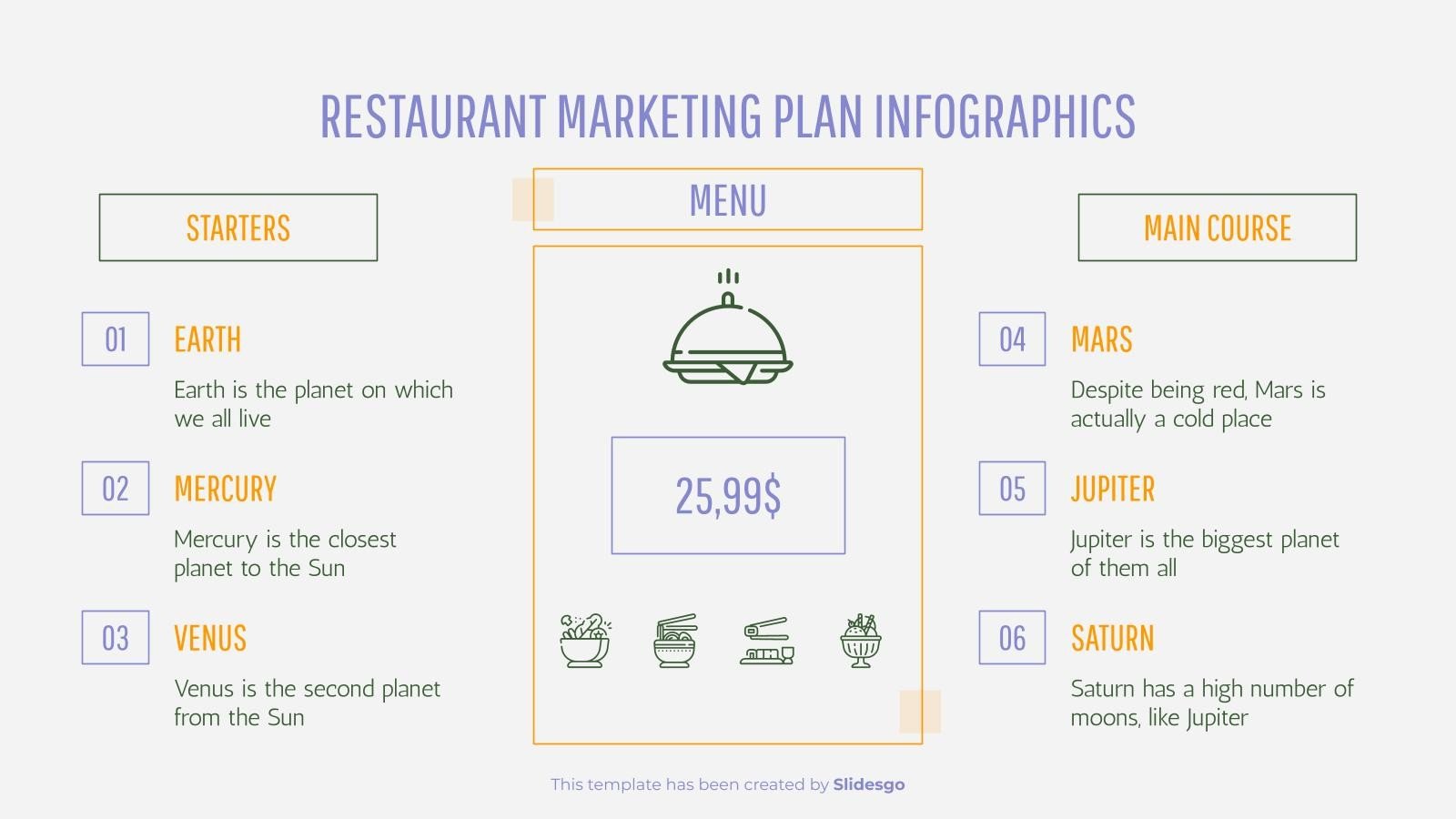 Restaurant Marketing Plan Infographics Template