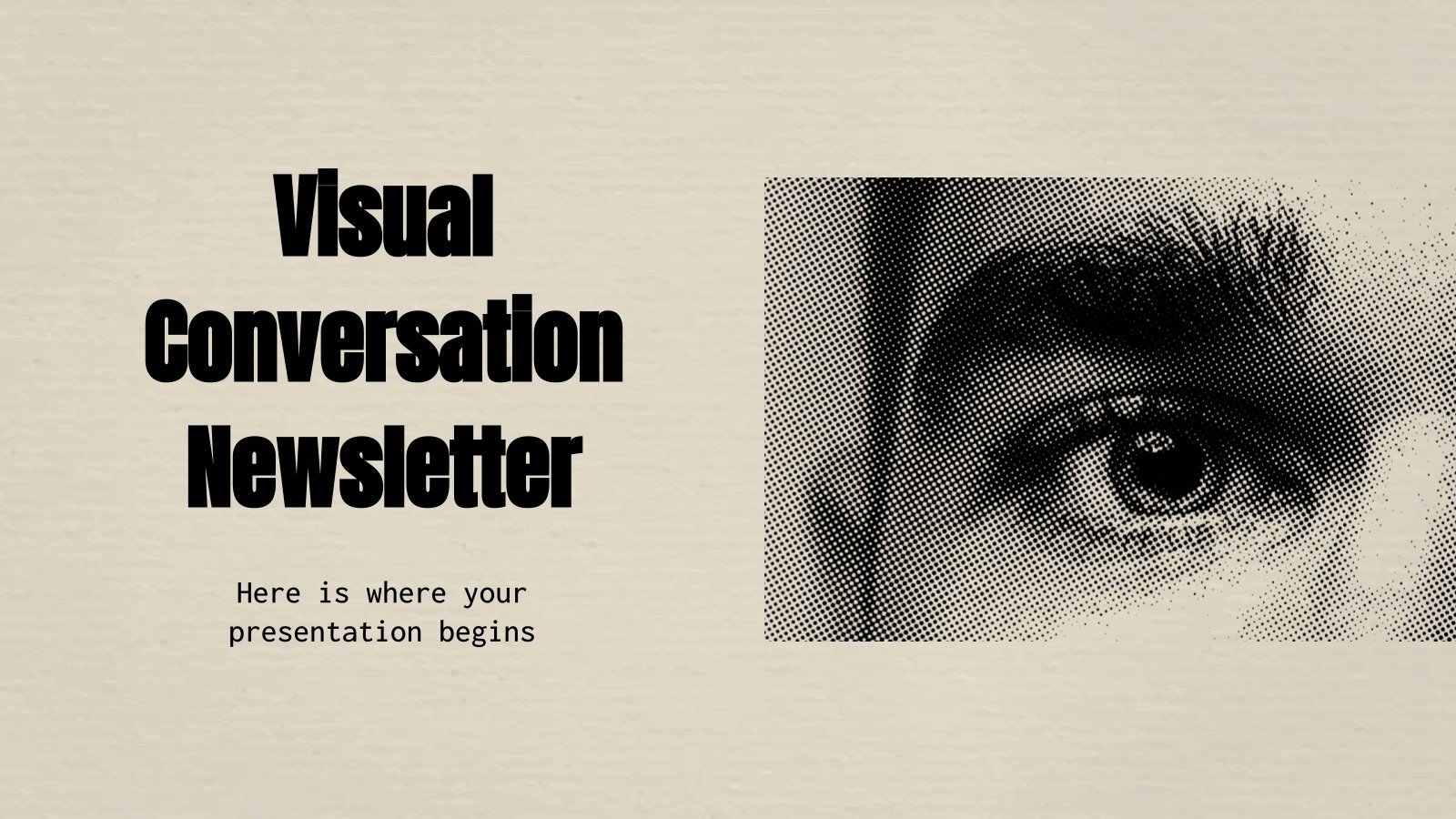 Visual Conversation Newsletter | Google Slides & PPT template