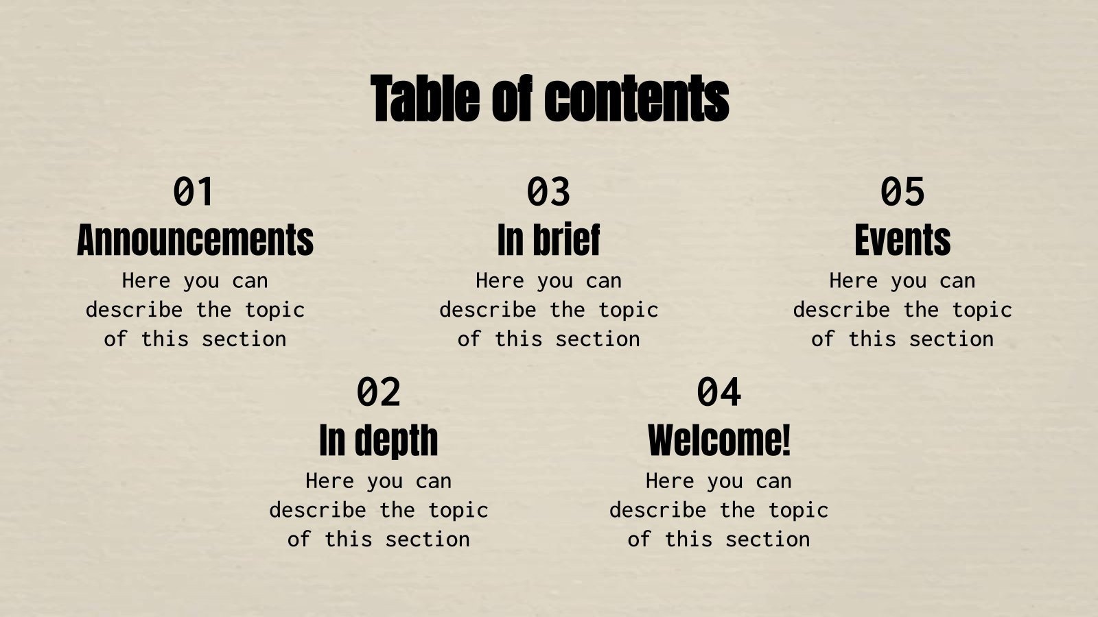 Visual Conversation Newsletter | Google Slides & PPT template
