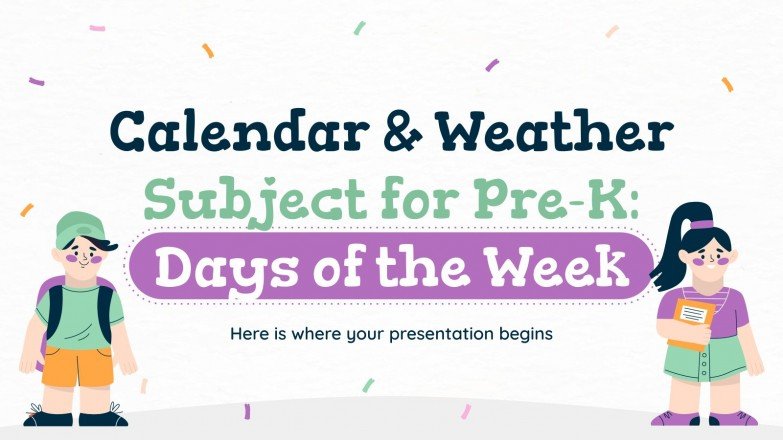 Los días de la semana | Plantilla de Google Slides y PPT