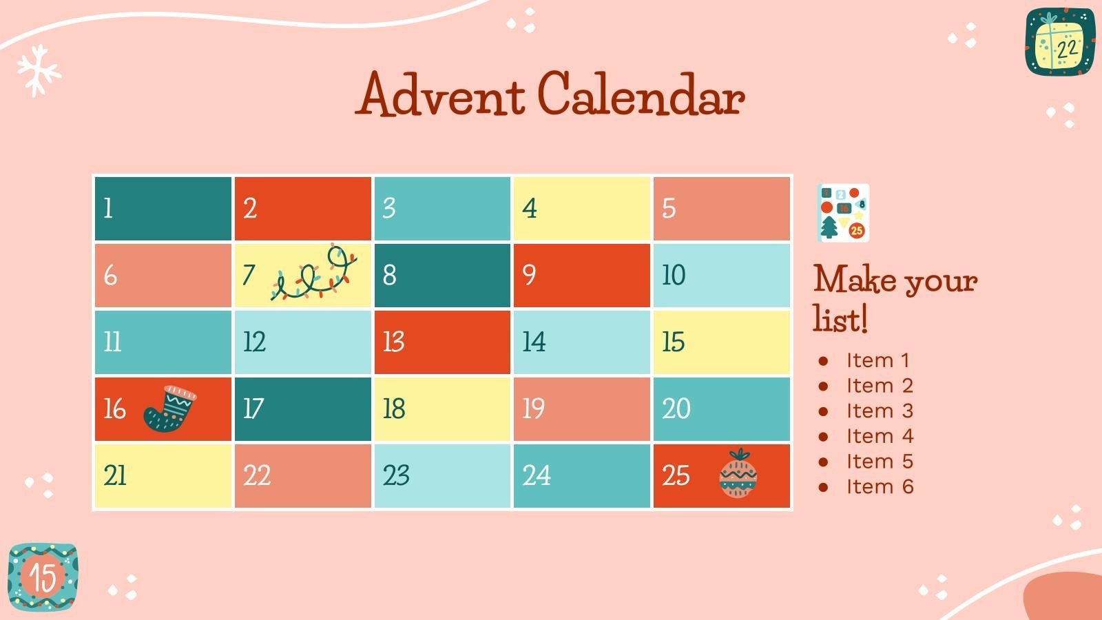 Creative Advent Calendar Presentation
