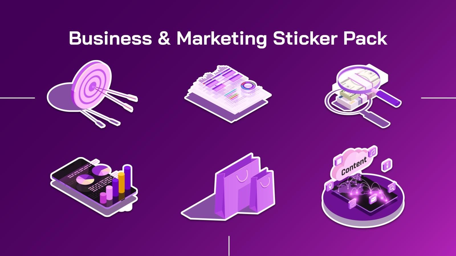 Business & Marketing Sticker Pack Template
