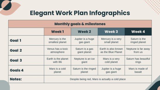 Elegant Workplan Infographics Template