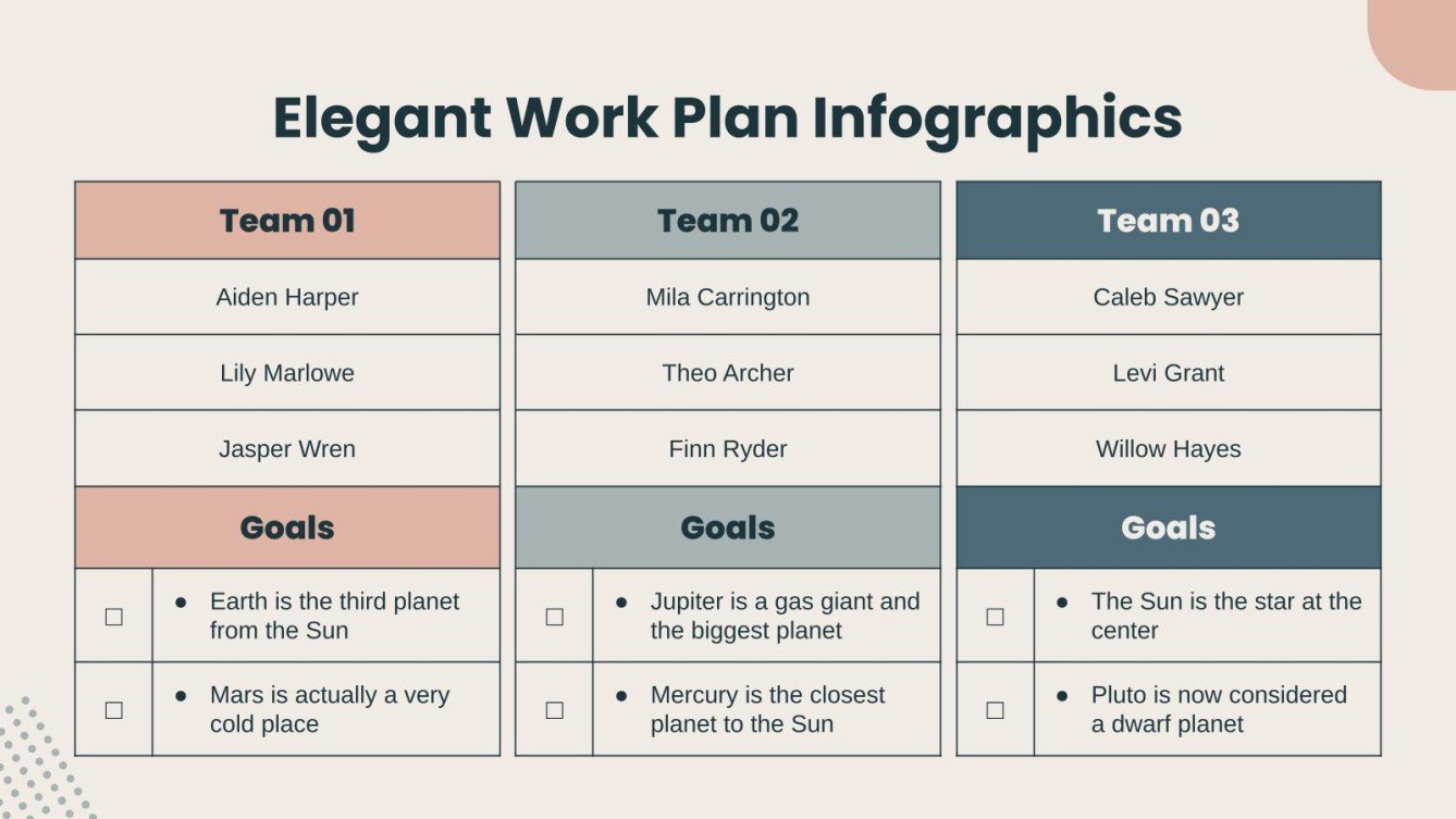 Elegant Workplan Infographics Template