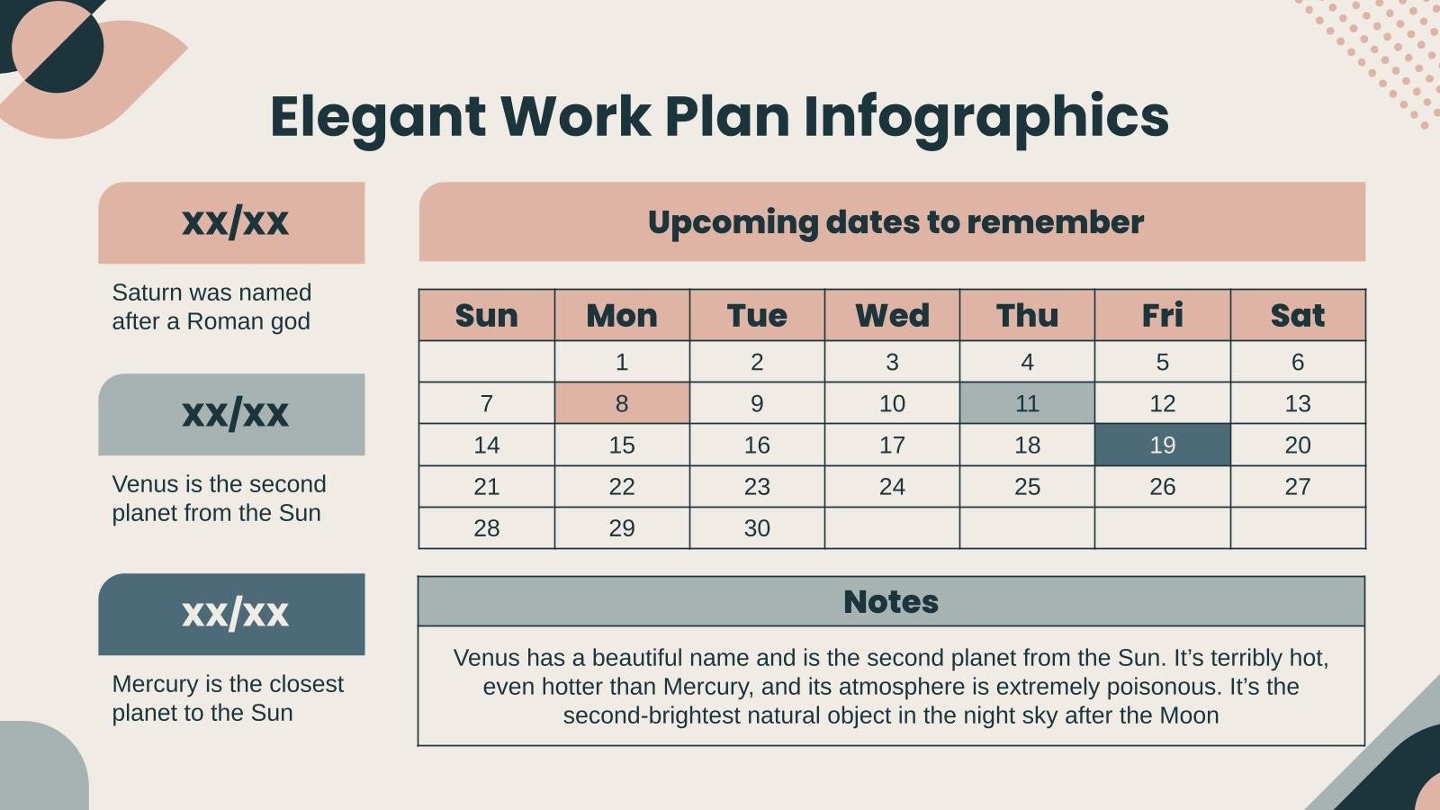 Elegant Workplan Infographics Template