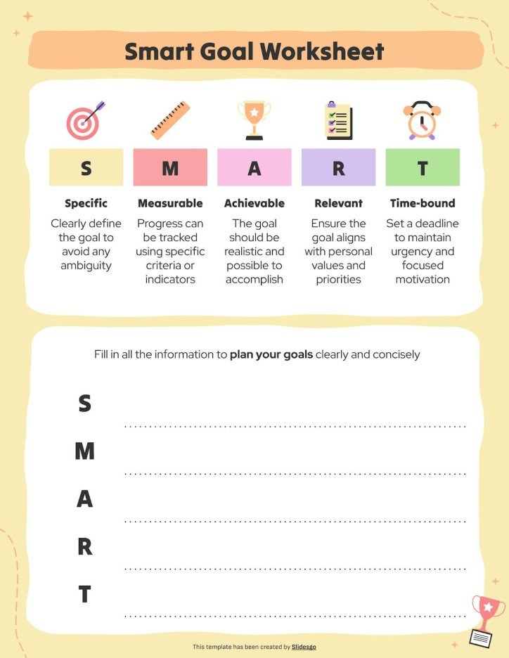 Free templates about Goals for Google Slides & PowerPoint