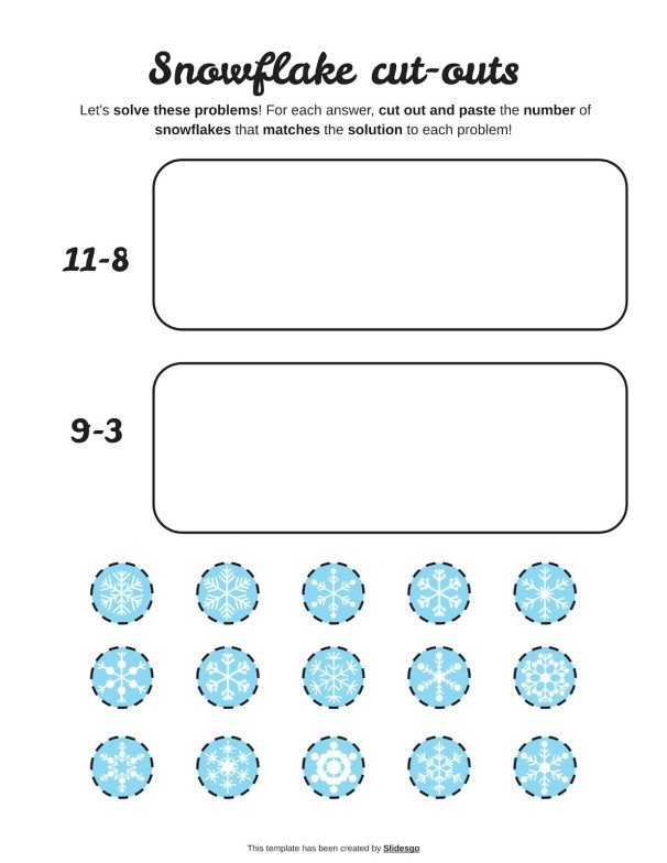 Snowflake Cut-outs Template