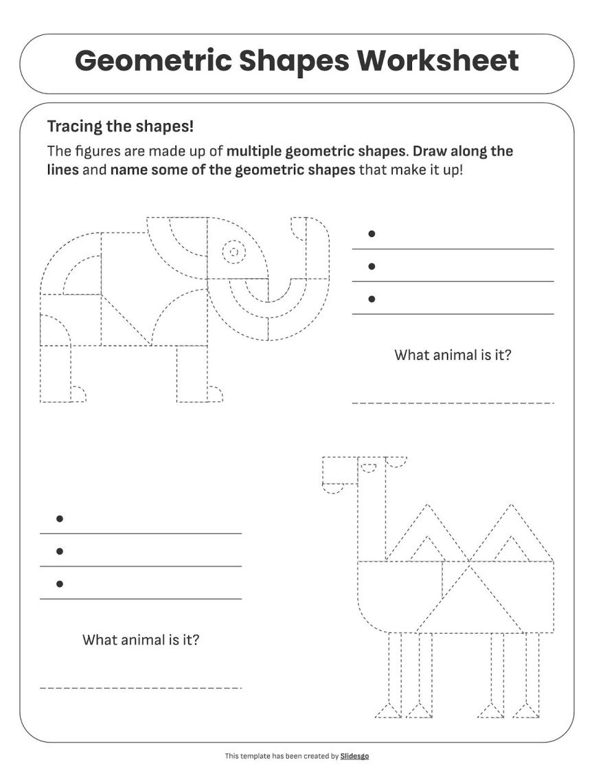 Geometric Shapes Worksheet Template