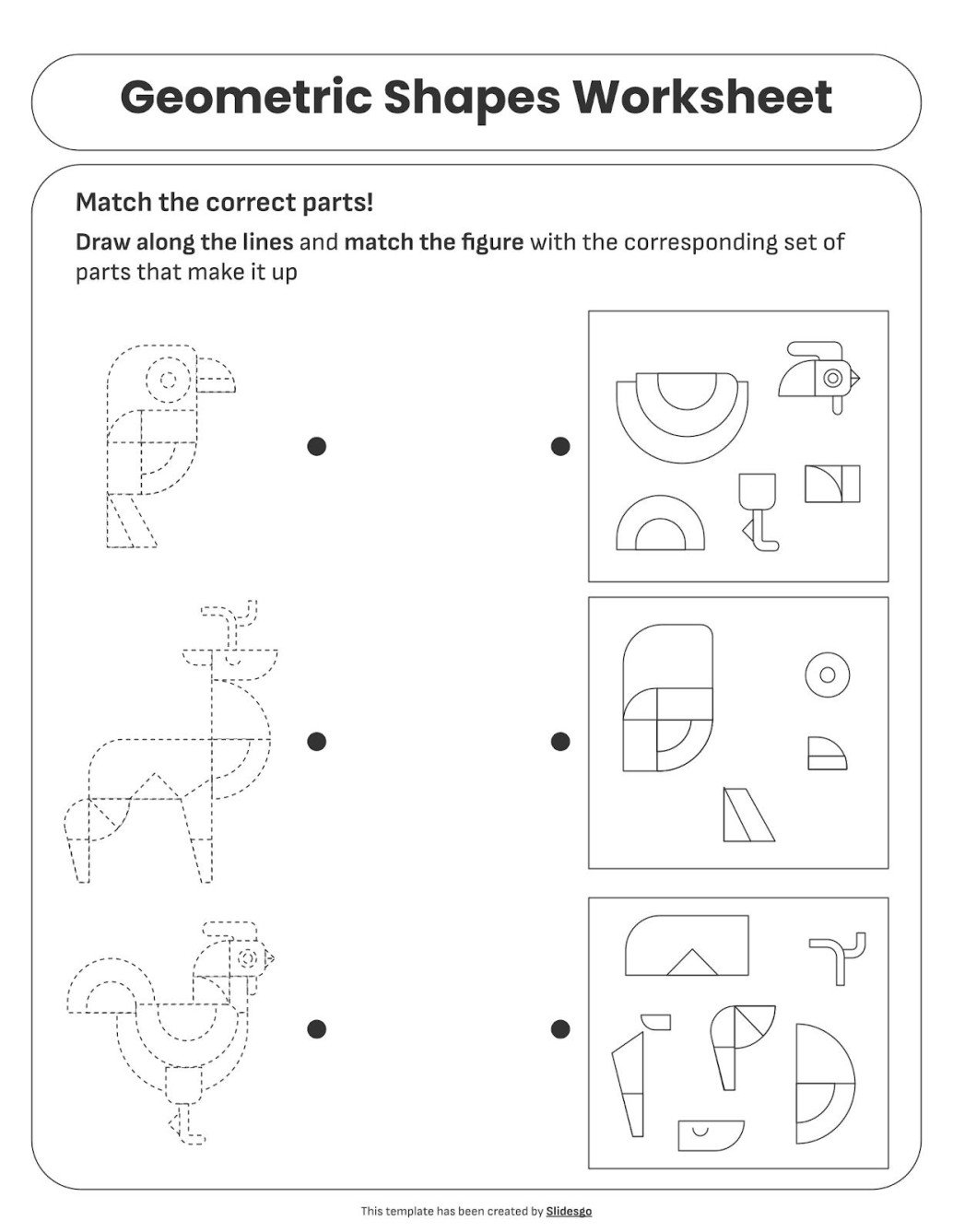 Geometric Shapes Worksheet Template