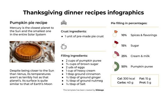 Thanksgiving Dinner Recipes Infographics Presentation