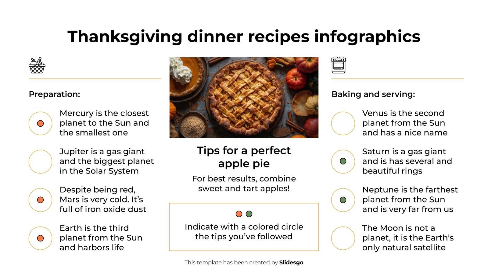 Thanksgiving Dinner Recipes Infographics Presentation