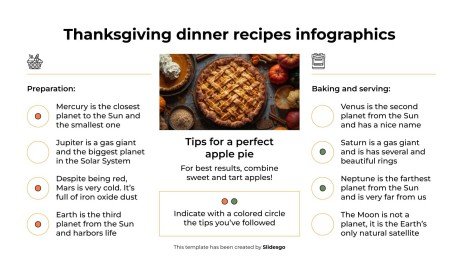 Thanksgiving Dinner Recipes Infographics Presentation