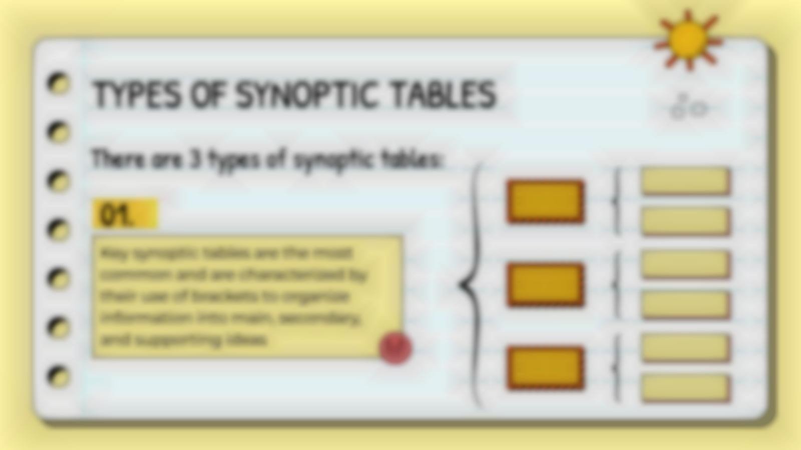 Steps to Make a Synoptic Table Presentation