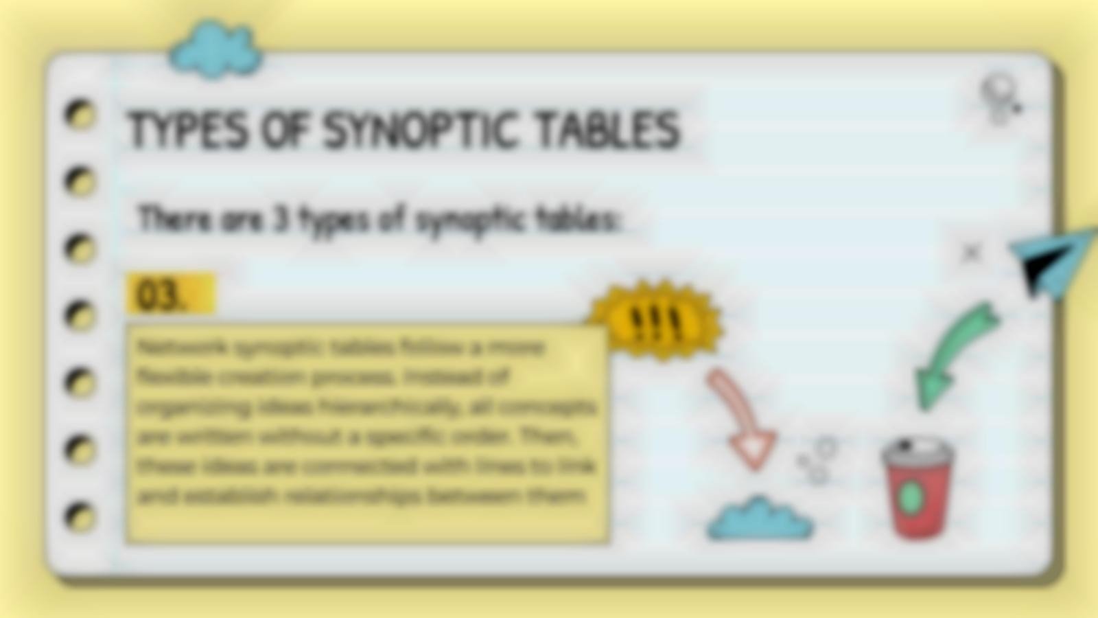Steps to Make a Synoptic Table Presentation