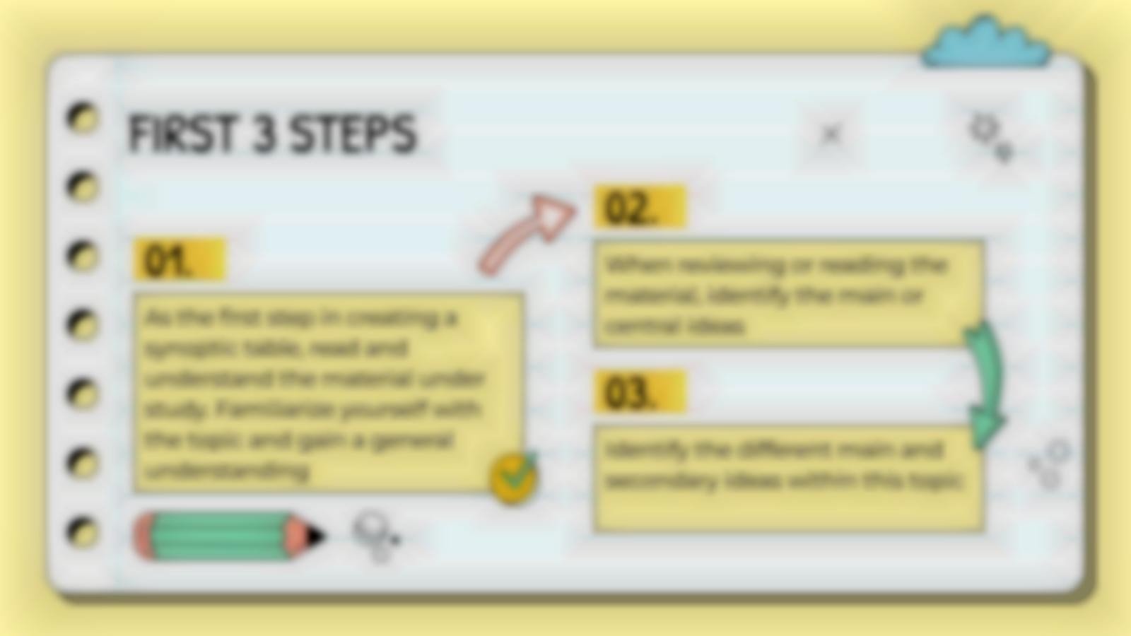 Steps to Make a Synoptic Table Presentation
