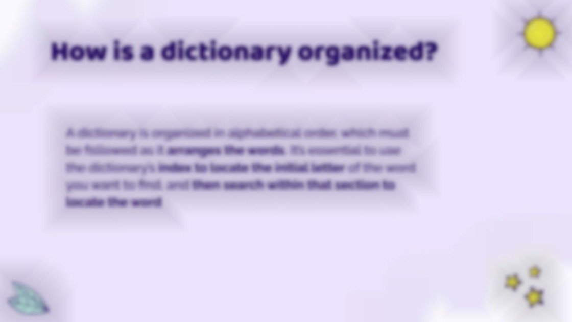 The Dictionary Presentation