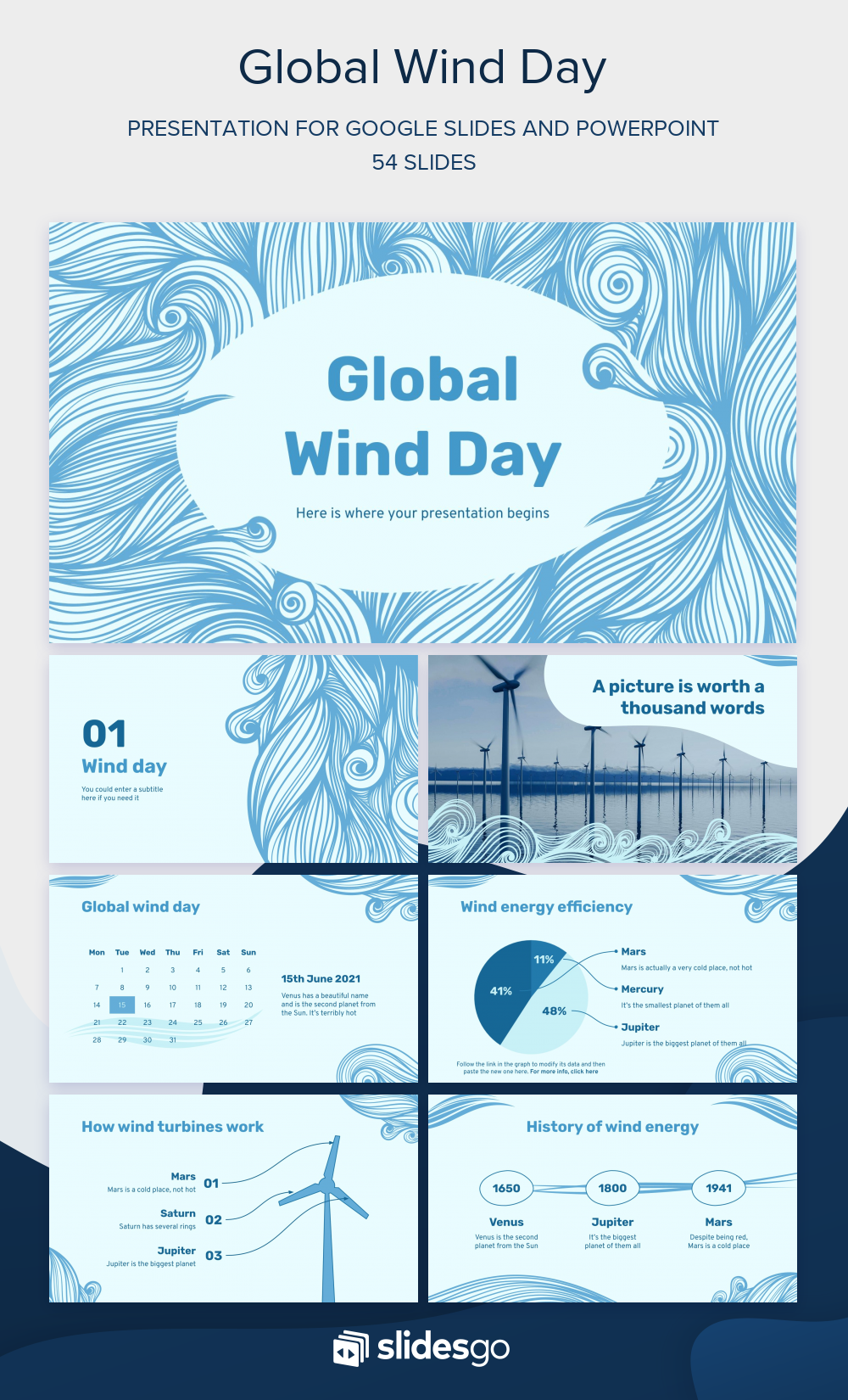 Global Wind Day | Template for Google Slides and PowerPoint