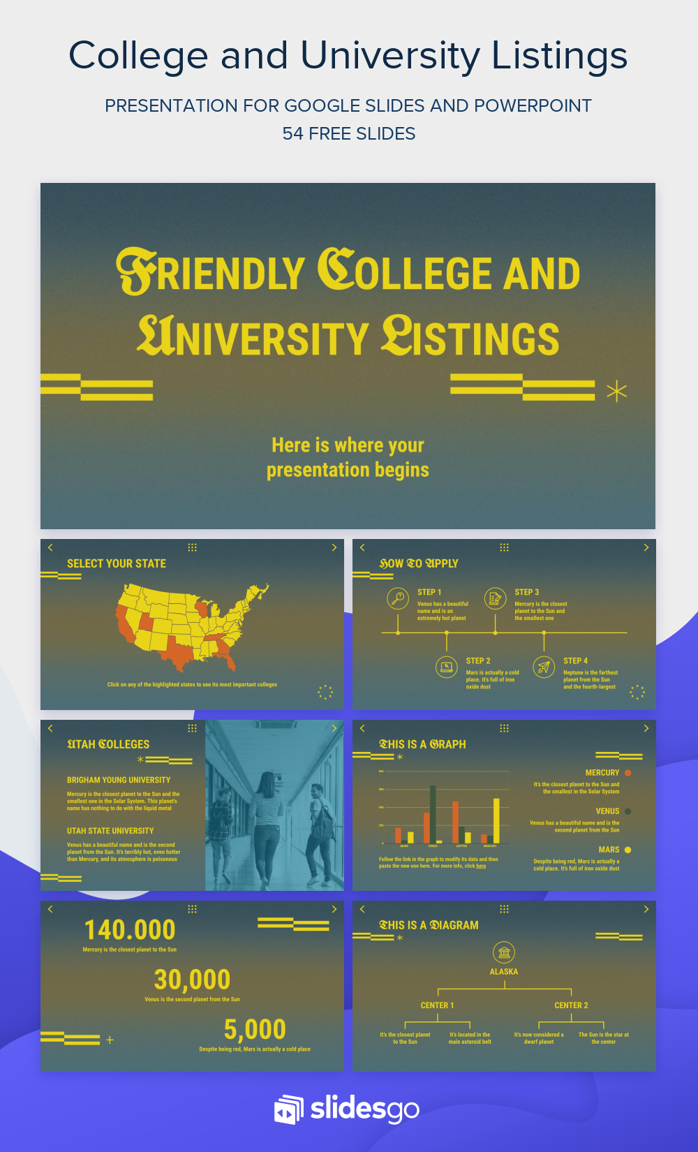 Friendly College and University Listings | Google Slides & PPT
