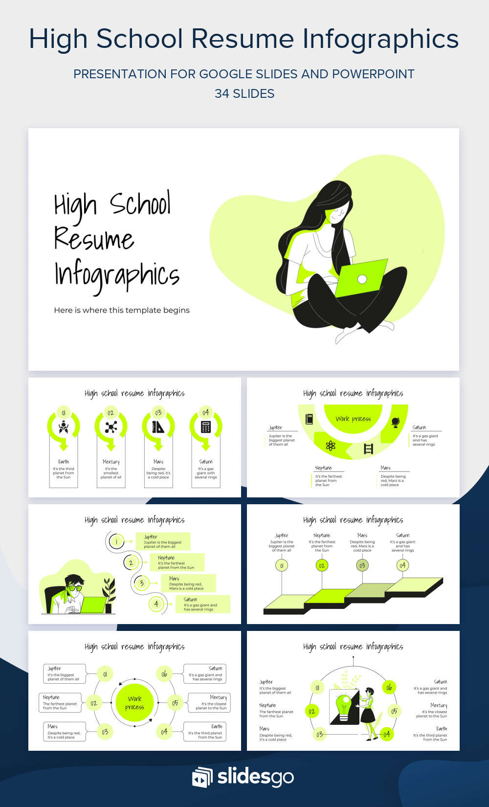 High School Resume Infographics | Google Slides & PPT