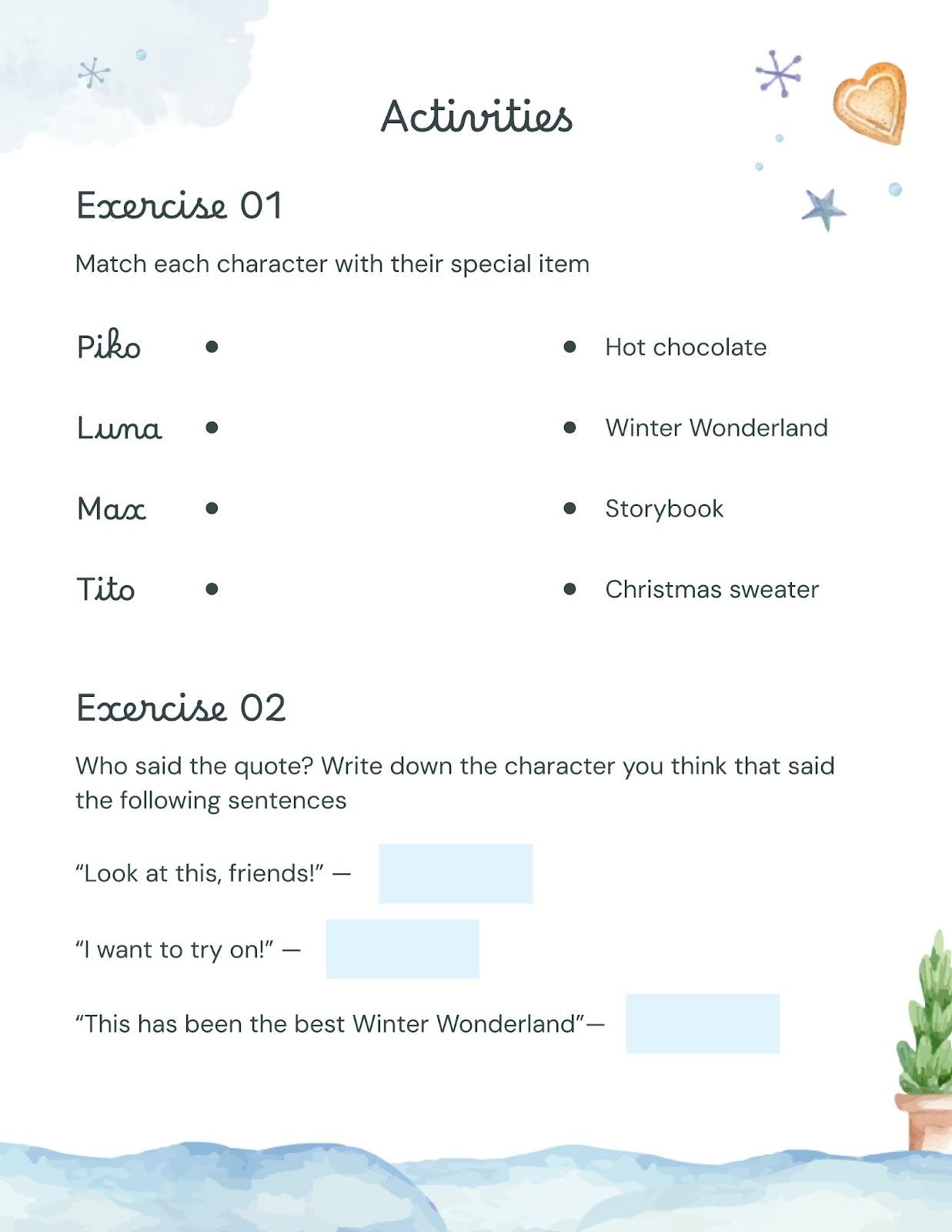 Winter Wonderland Story Book Presentation