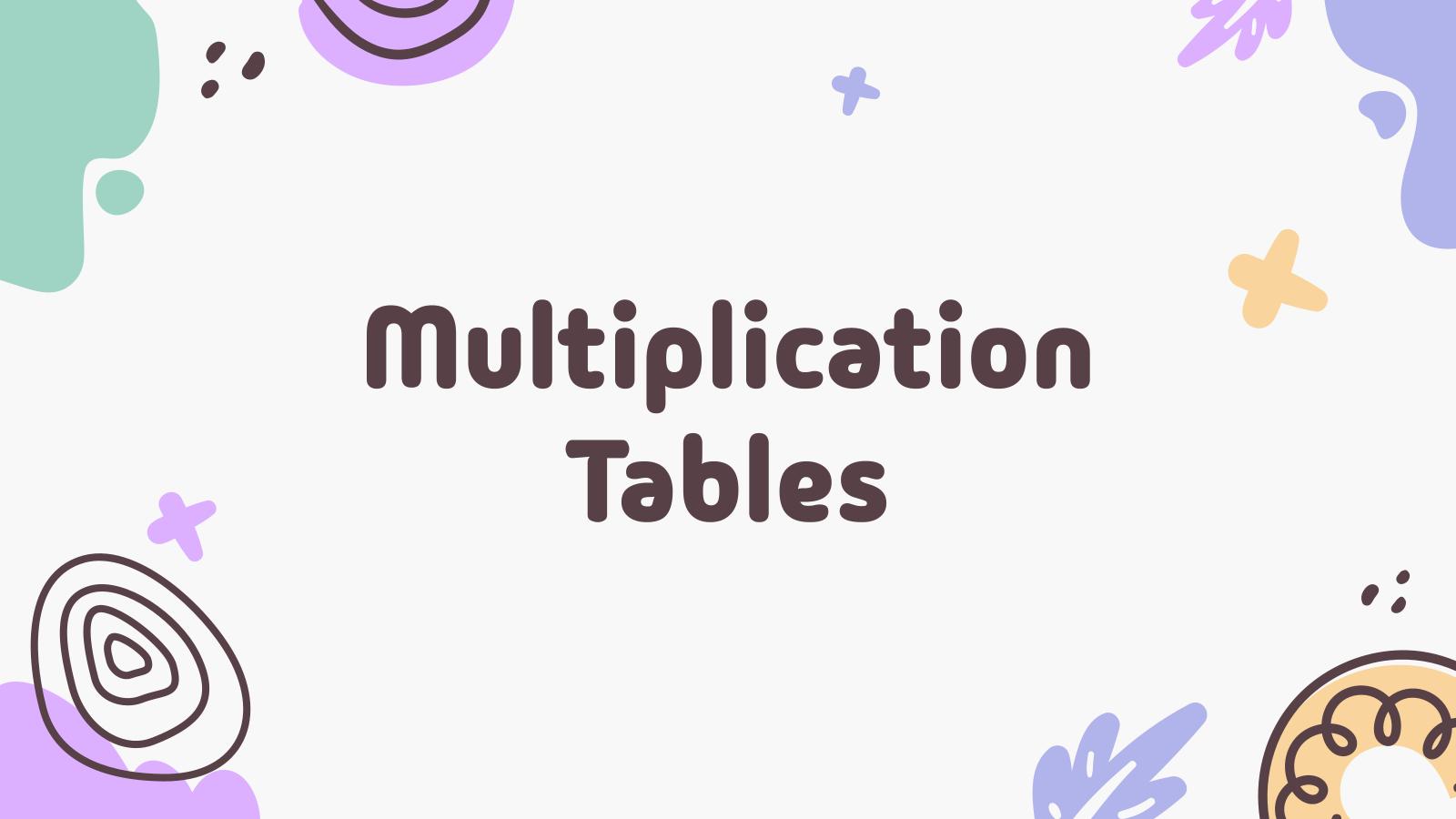 Apresentação Tabuadas de multiplicar