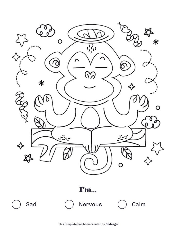 Emotions and Feelings Coloring Book Template