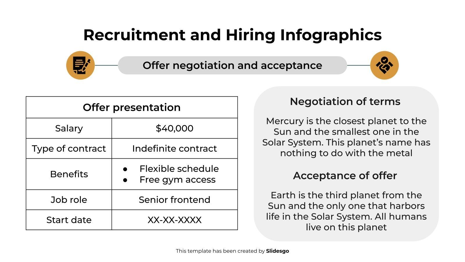 Recruitment and Hiring Infographics Template