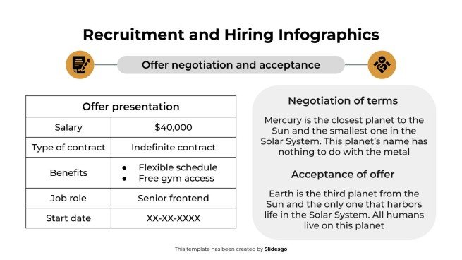 Recruitment and Hiring Infographics Template